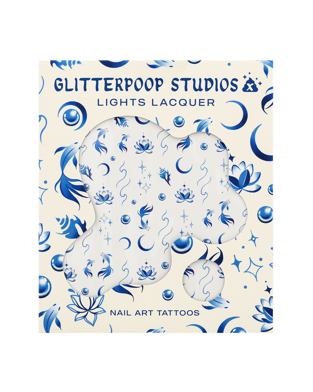 Blue Ink Nail Tattoos – Lights Lacquer